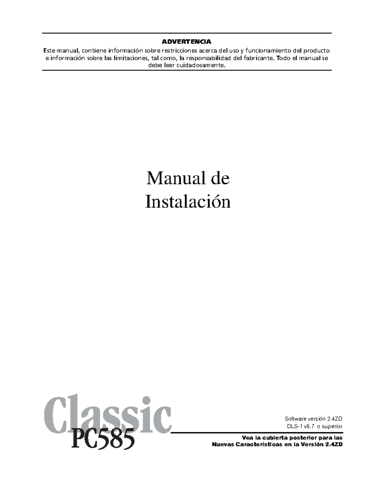 PC585 manual de instalacion v2 4ZD 29007497 R001 WEB - Manual de ...