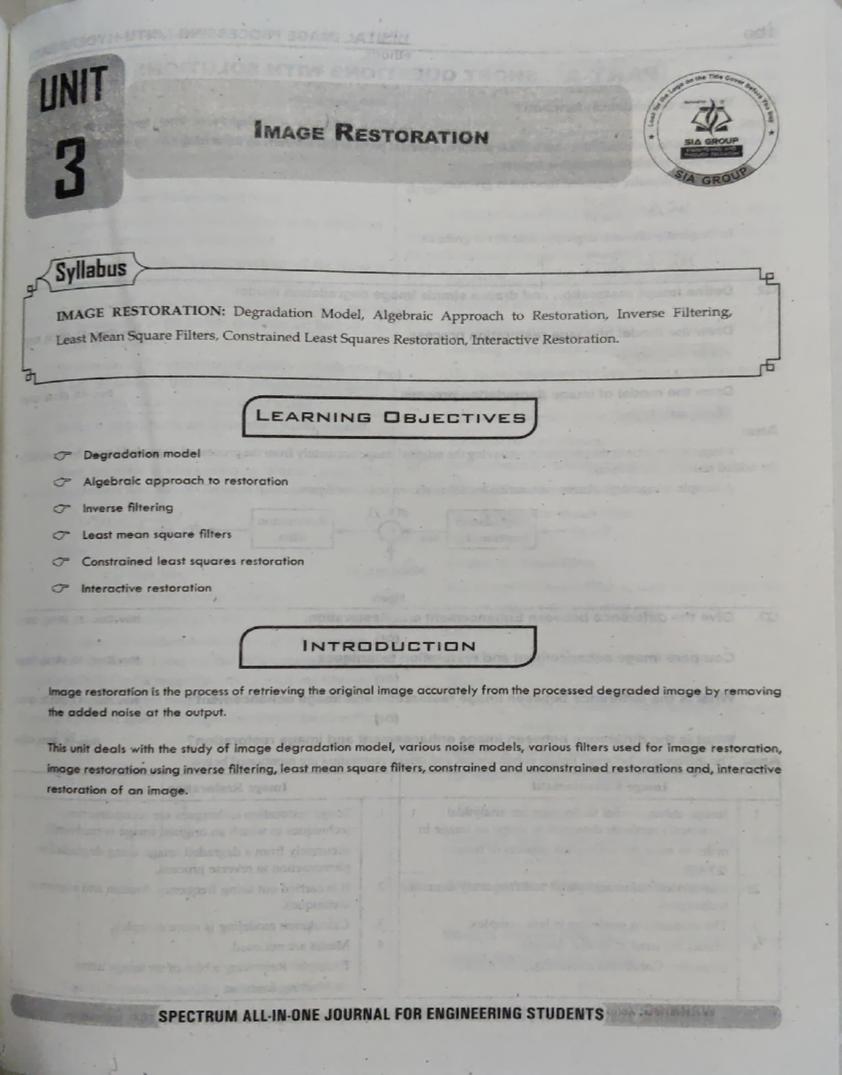 Digital Image Processing Unit 3 Notes Of R18 Syllabus According To Jntu Hyderabad Unit Title 