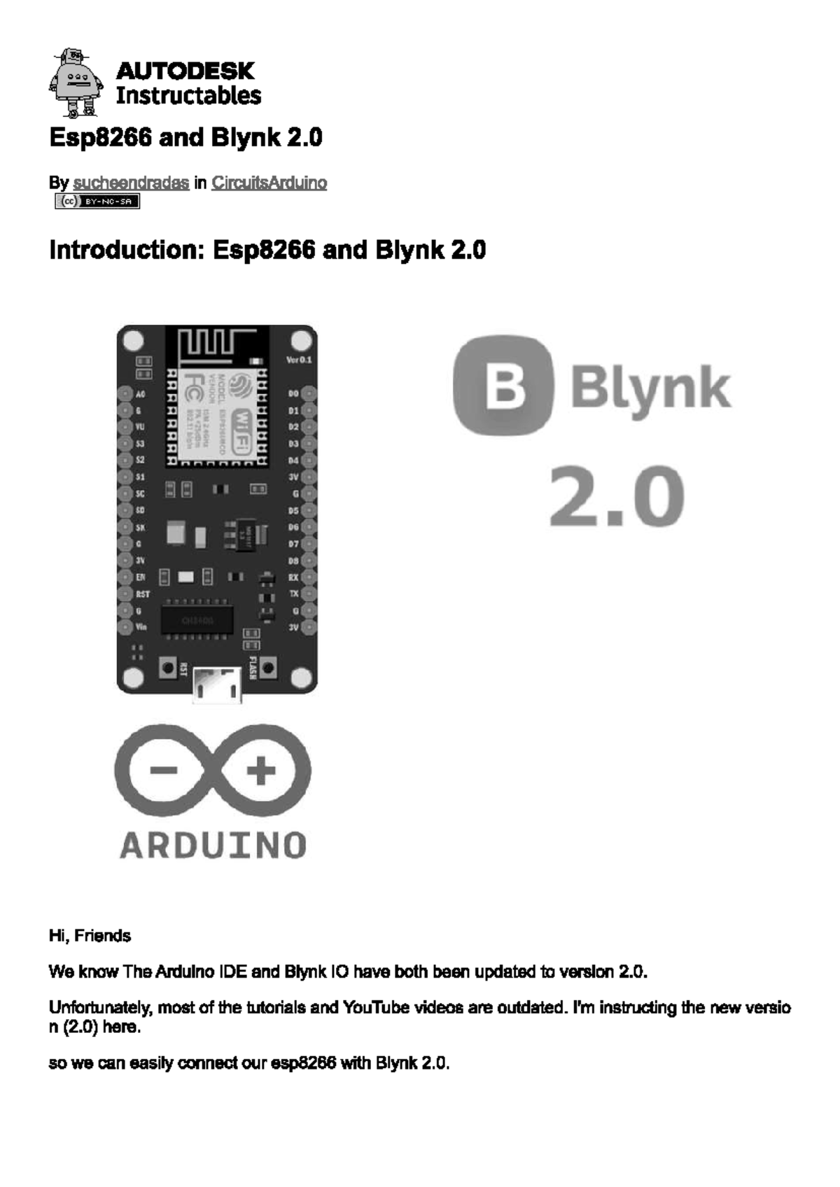Guide for esp8266 and blynk - 990 AUTODESK Instructables Esp8266 and Blynk 2 sucheendradas in ...
