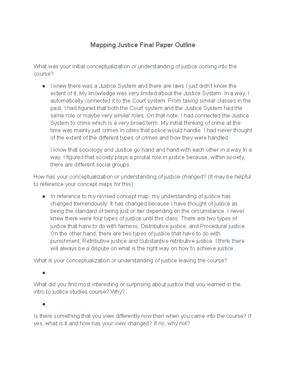 Mapping Justice Final Outline - Mapping Justice Final Paper Outline ...