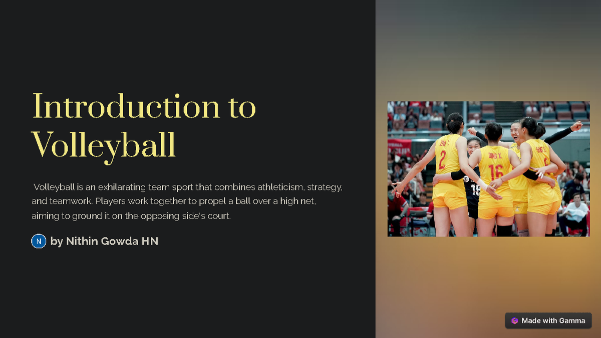 Introduction-to-Volleyball - Introduction to Volleyball Volleyball is ...