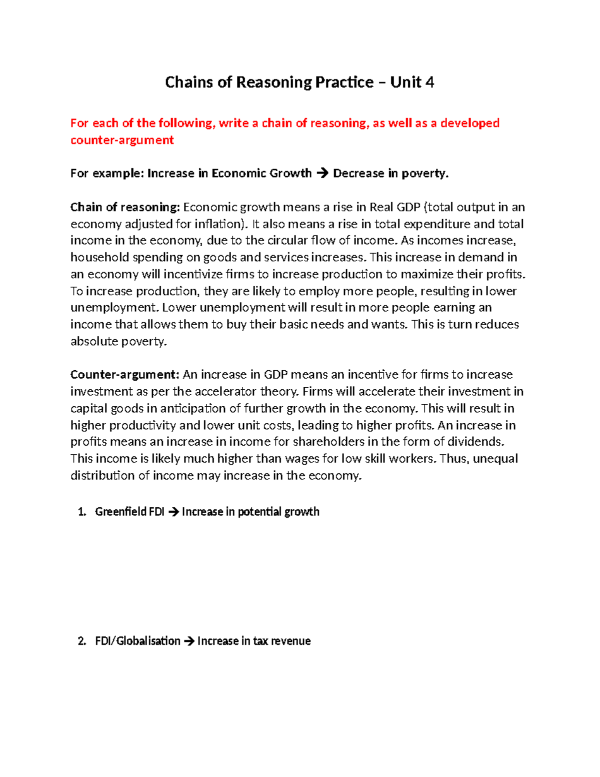 U4 Chains of reasoning - jsnckjnajnskllk CL ALNCNoincnklsnck - Chains ...