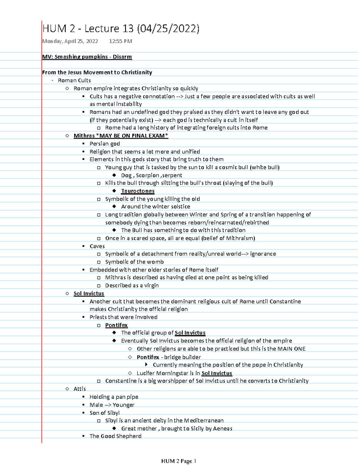 HUM 2 - Lecture 13 (04252022) - HUM2 - UCSD - Studocu