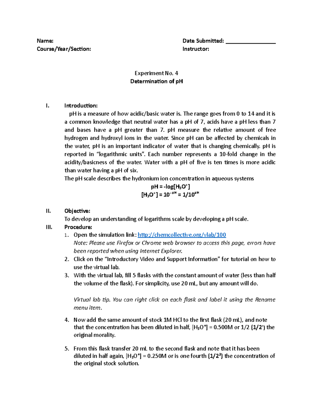 Experiment NO. 4 - Name: Date Submitted: Course/Year/Section ...