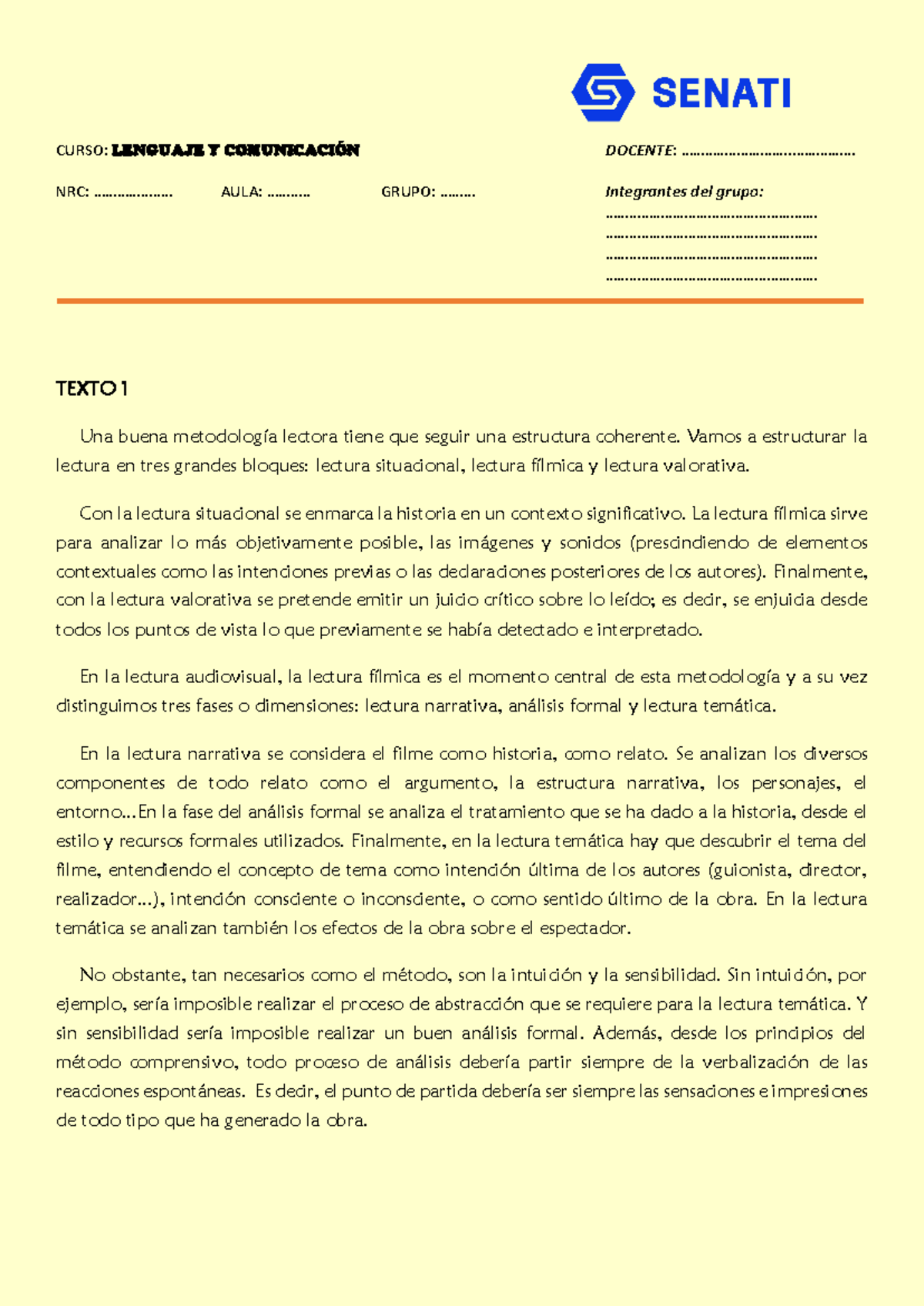 Material Semana 3 - CURSO: LENGUAJE Y COMUNICACIÓN DOCENTE: - Studocu