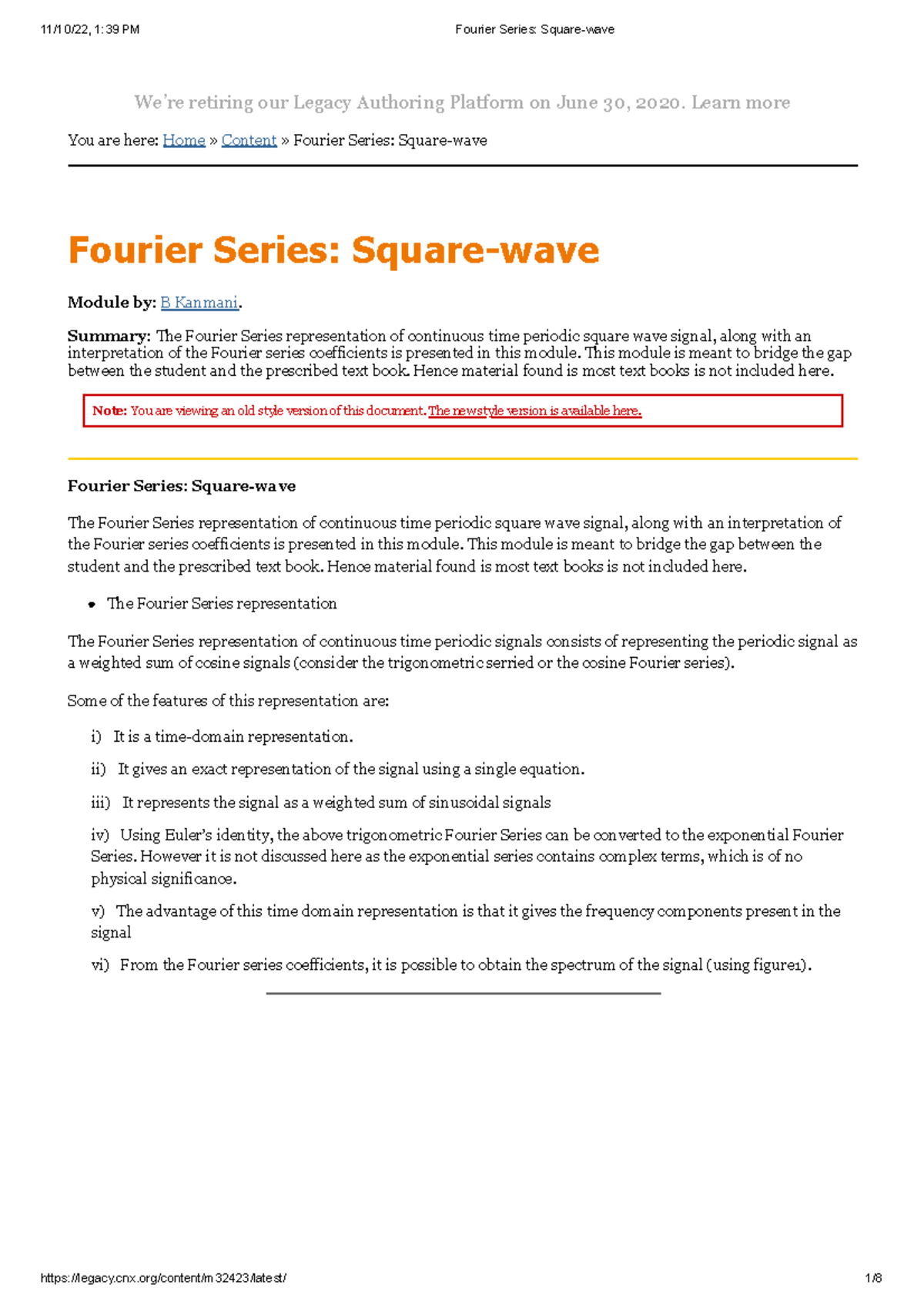 Fourier Series Square-wave - We’re retiring our Legacy Authoring ...