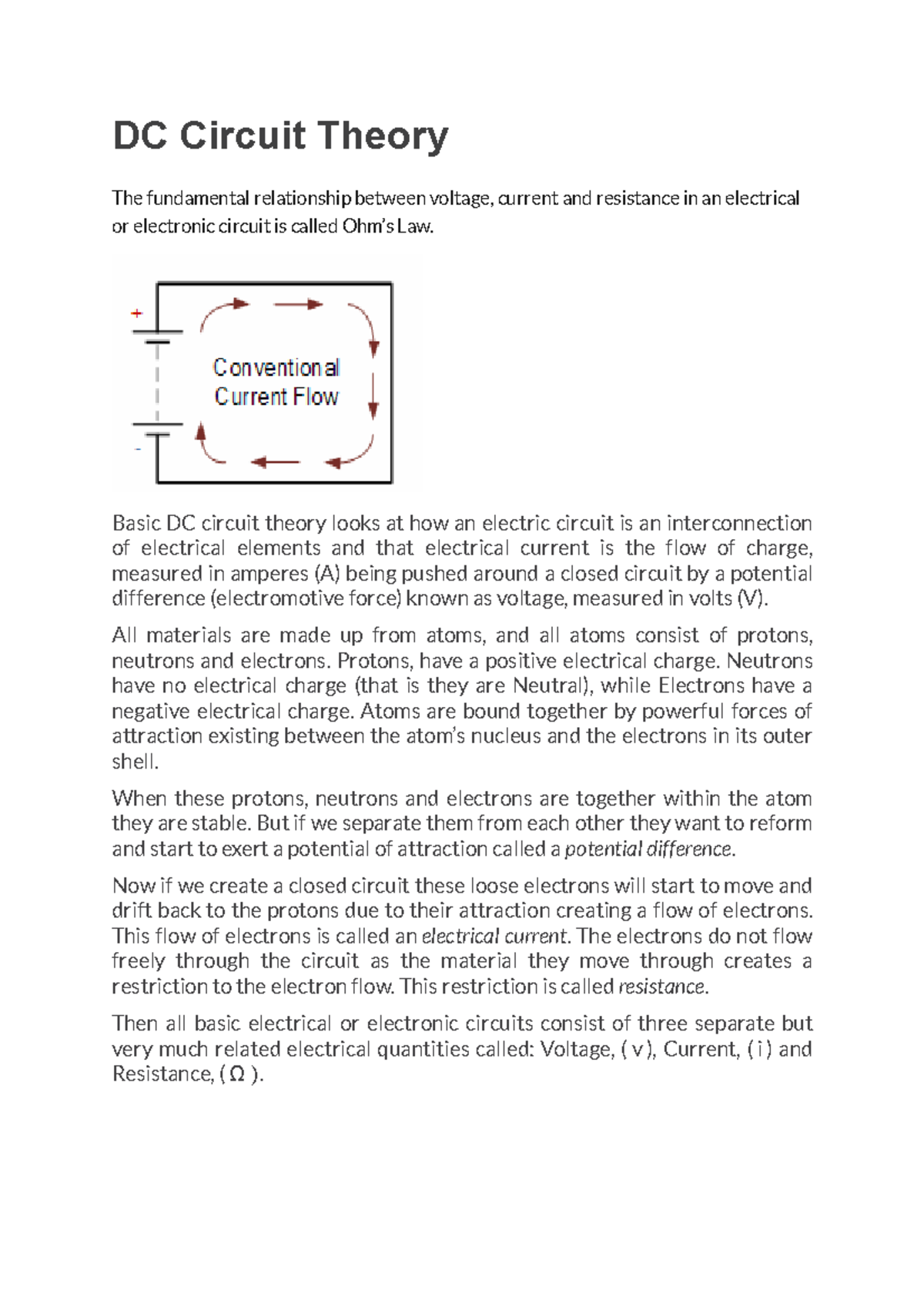 Unit 1 dc - Just for revision of 12th std - DC Circuit Theory The ...