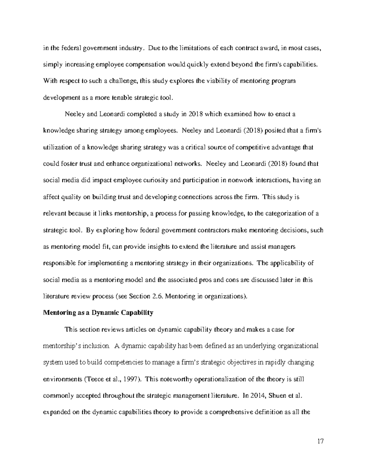 Viability of Mentoring Programs in Federal Government Industry - Studocu