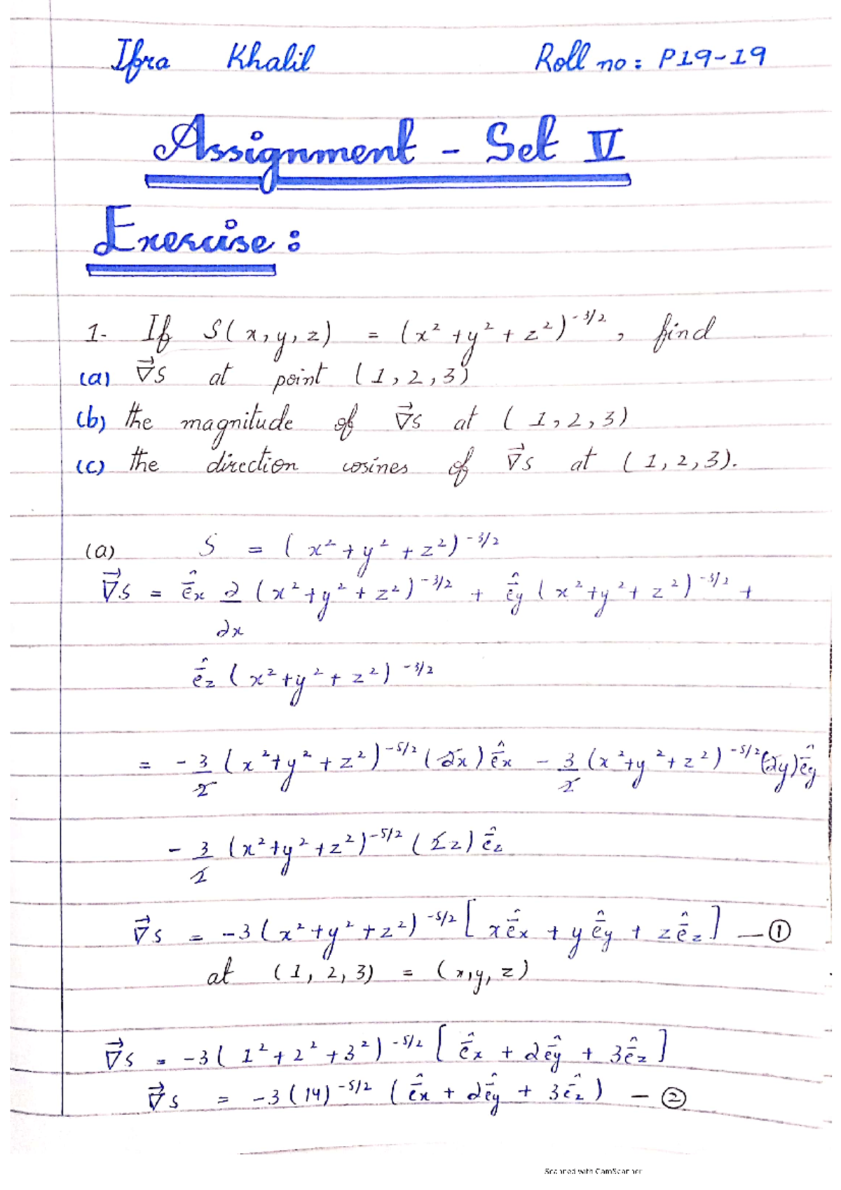 Applied mathematics assignment set 5 (Ifra Khalil P19-19) - Ifra Khalil ...