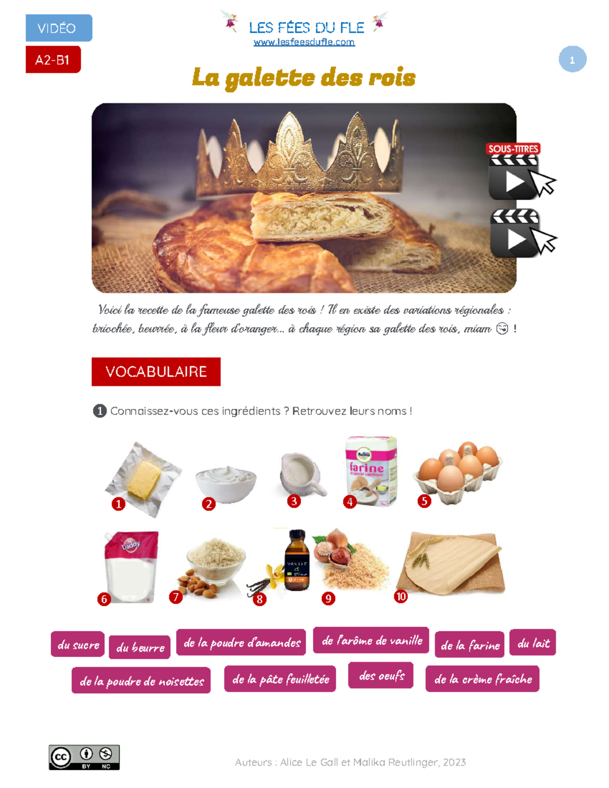 A2 vidéo la recette de la galette des rois©les fées du fle ...