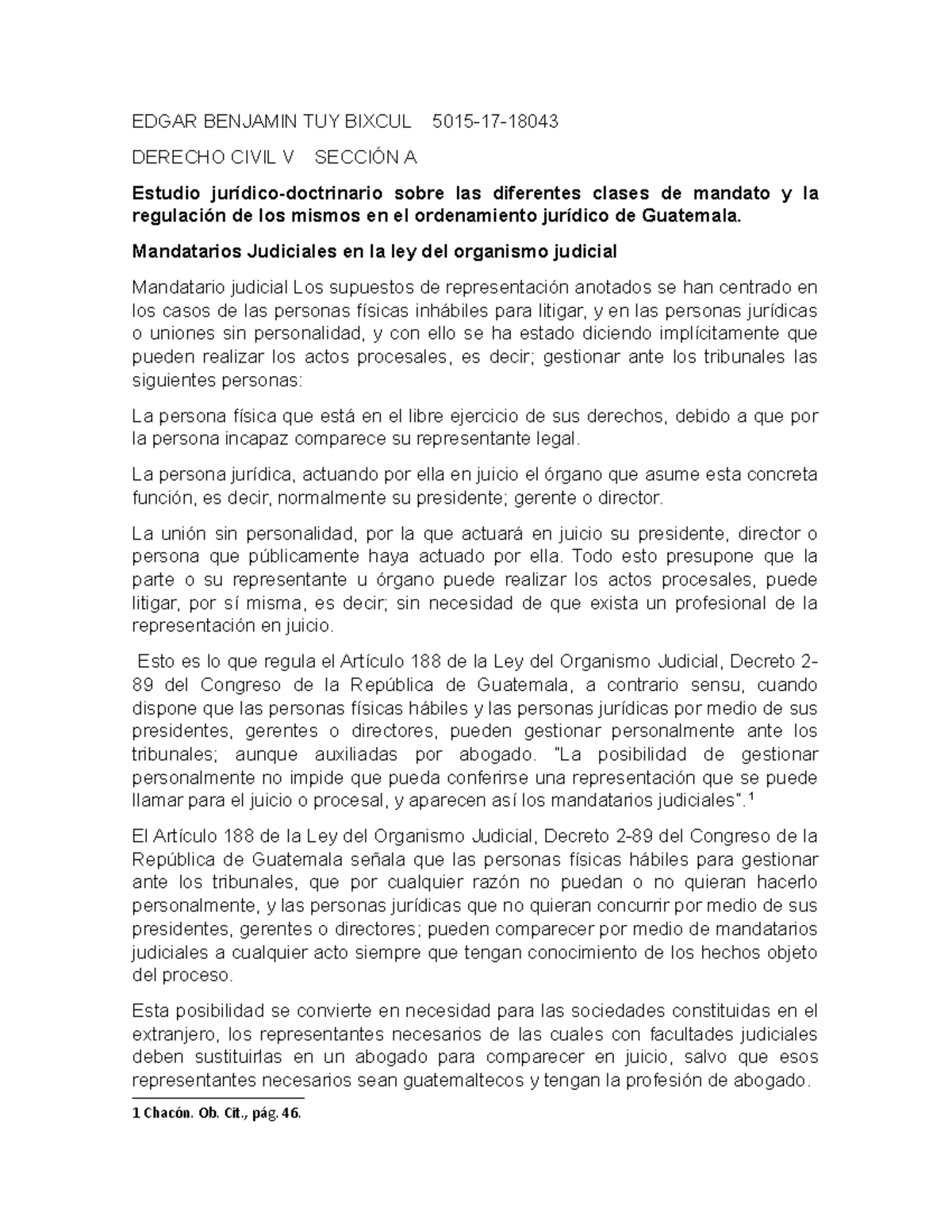 Estudio Juridico Doctrinario Clases DE Mandatos Y Regulacion - EDGAR ...