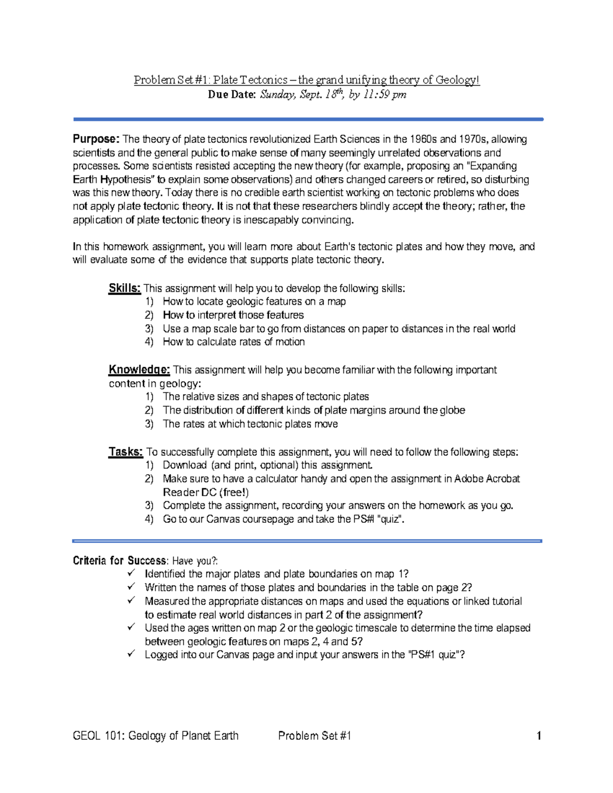 PS#1 - This is very helpful. - GEOL 101: Geology of Planet Earth ...