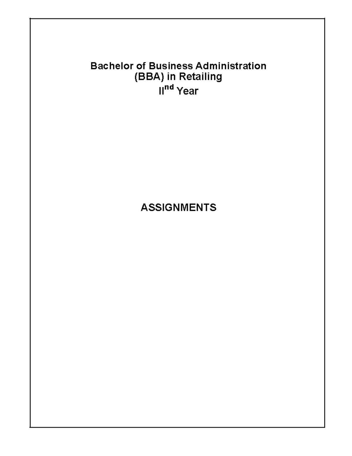 BBA R 2nd year Assignments 2016 - Bachelor of Business Administration ...