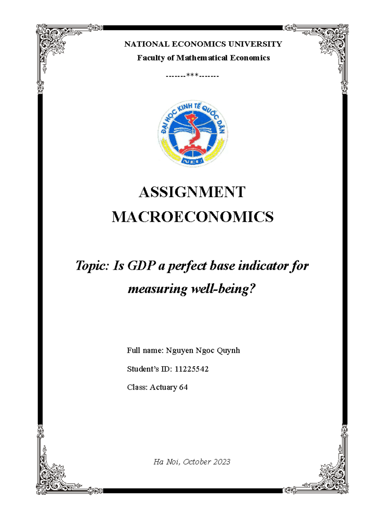 GDP - Is GDP a base perfect indicator for measuring well-being ...