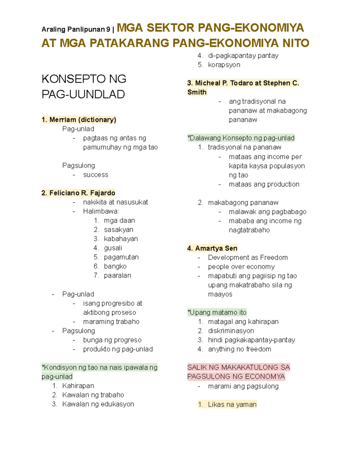 A.P. 9 - 4th Quarter - Araling Panlipunan 4th Qurater Notes - AT MGA ...