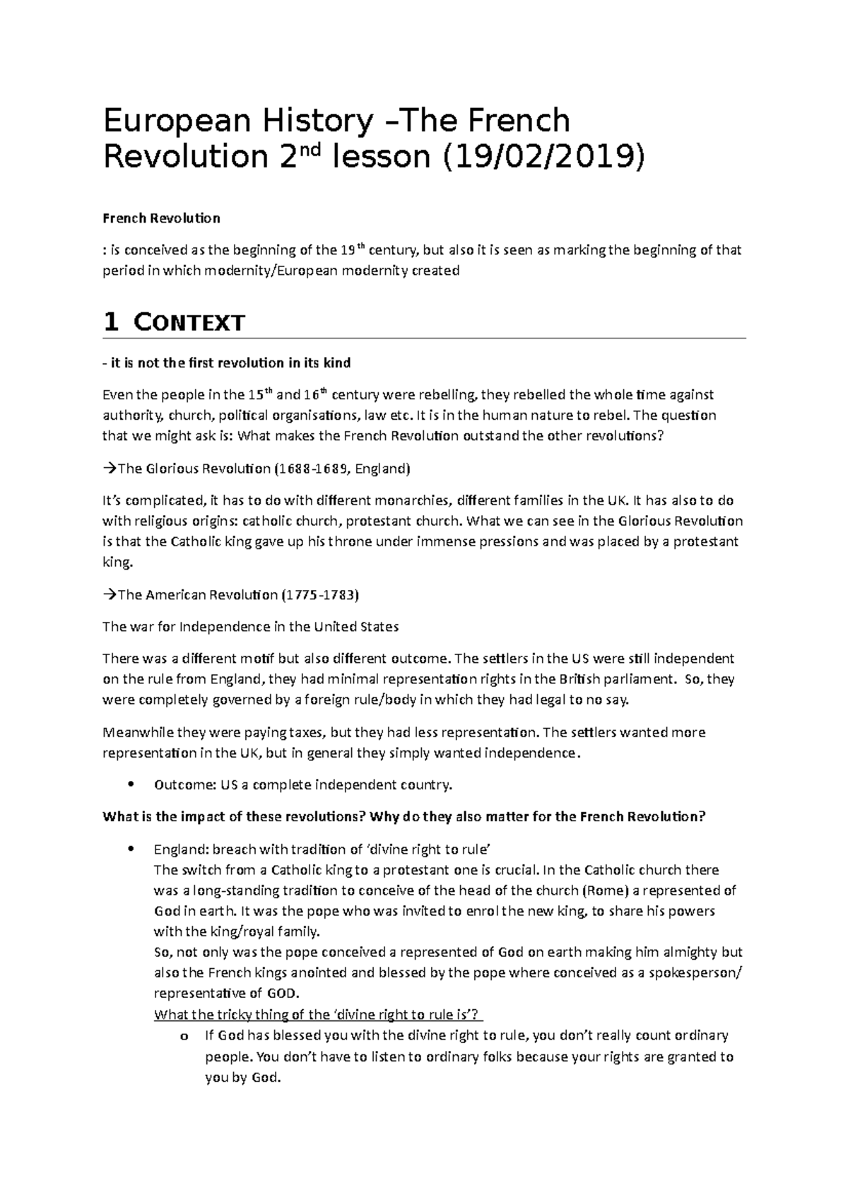 2. French Revolution - European History –The French Revolution 2 nd ...