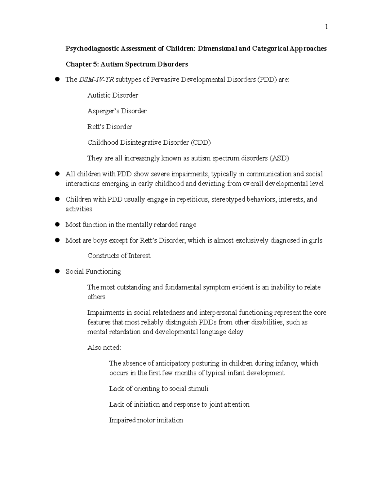 Psychodiagnostic Assessment of Children Chapter 5 - Psychodiagnostic ...