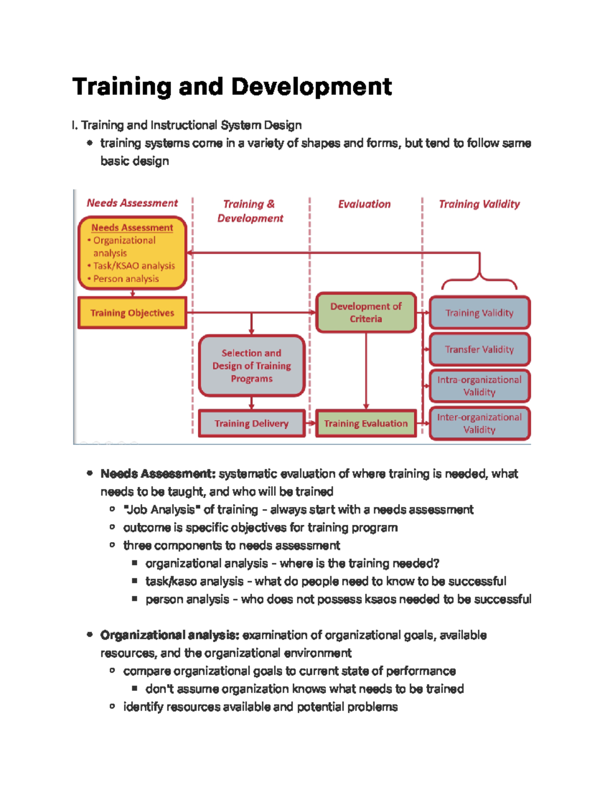 Training and Development - Tra i n i n g a n d D eve l o p m e n t I ...