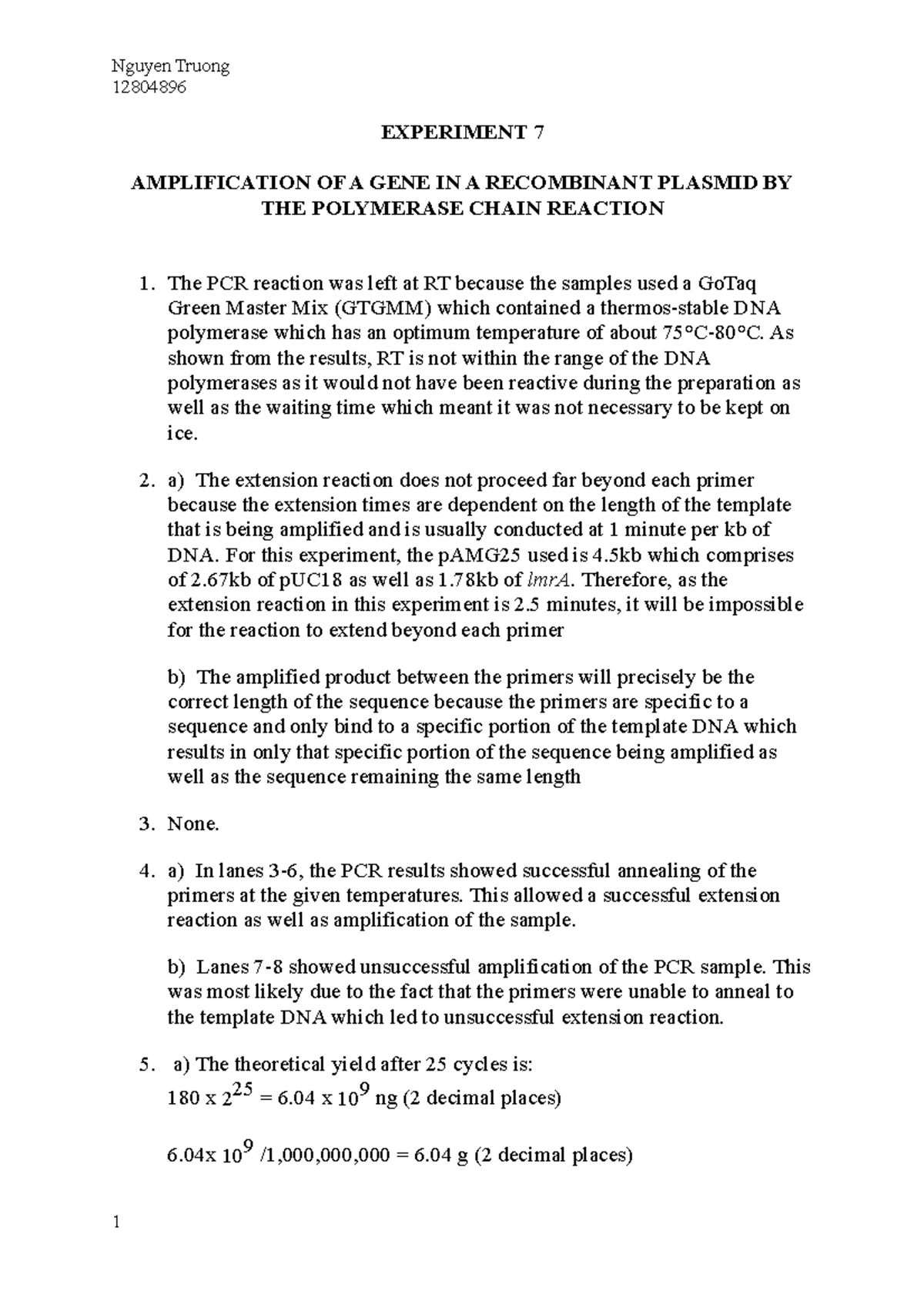 Molecular-report.docx - Nguyen Truong 12804896 EXPERIMENT 7 ...