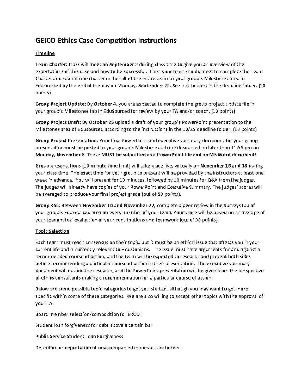 Ethics Case Instructions - GEICO Ethics Case Competition Instructions ...