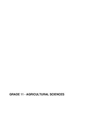 Agricultural science Grade 11 notes 2025 - Directorate: Curriculum FET ...