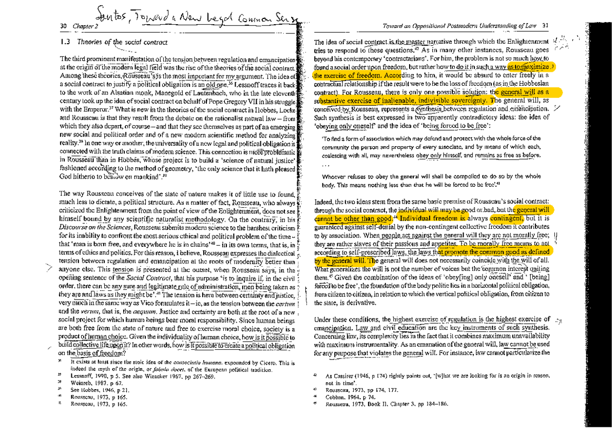 Santos - pp 30-39 - lecture materials - Introduction to Legal Theory ...