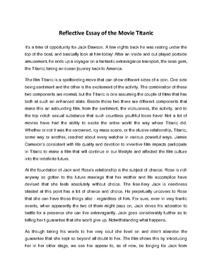 Titanic Movie Review Essay - REVIEW ESSAY TITANIC Titanic, directed by ...