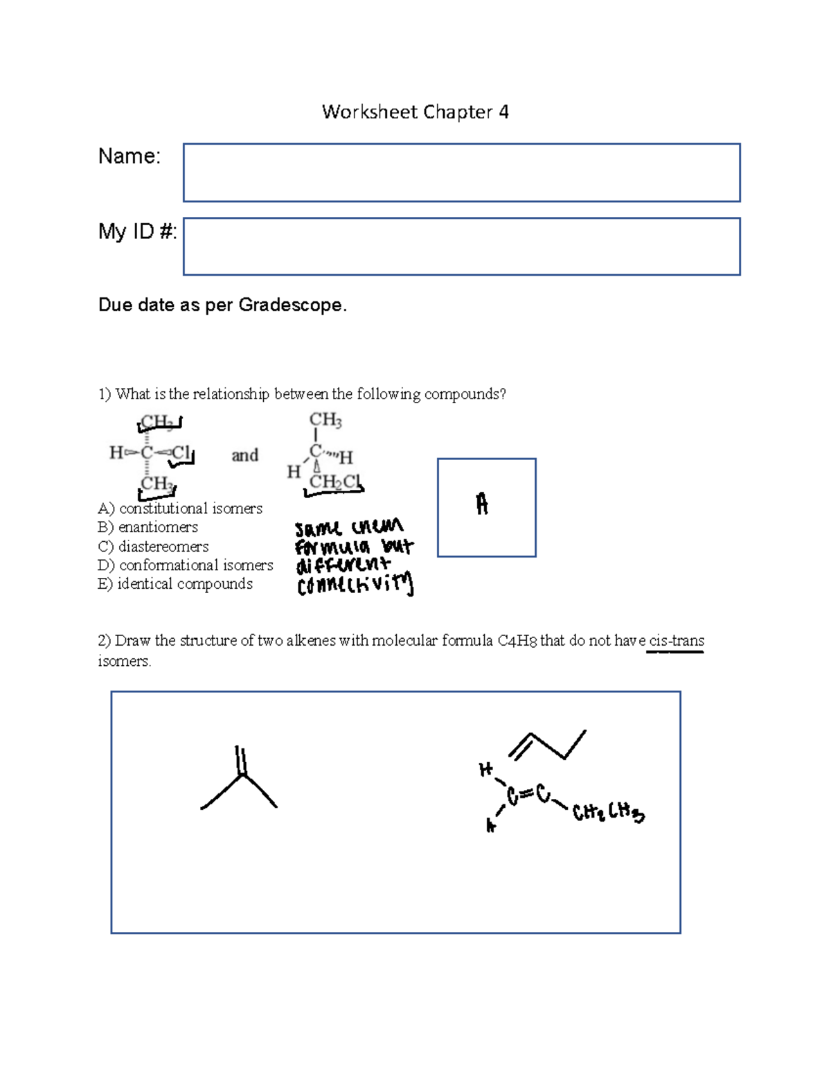 Worksheet Chapter 4 fillable 1 - Worksheet Chapter 4 Name: My ID #: Due ...