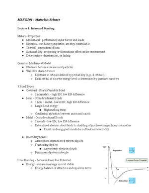 MSEG201 HW6 Fall2021 - homework 6 - MSEG 201: Intro to Materials ...
