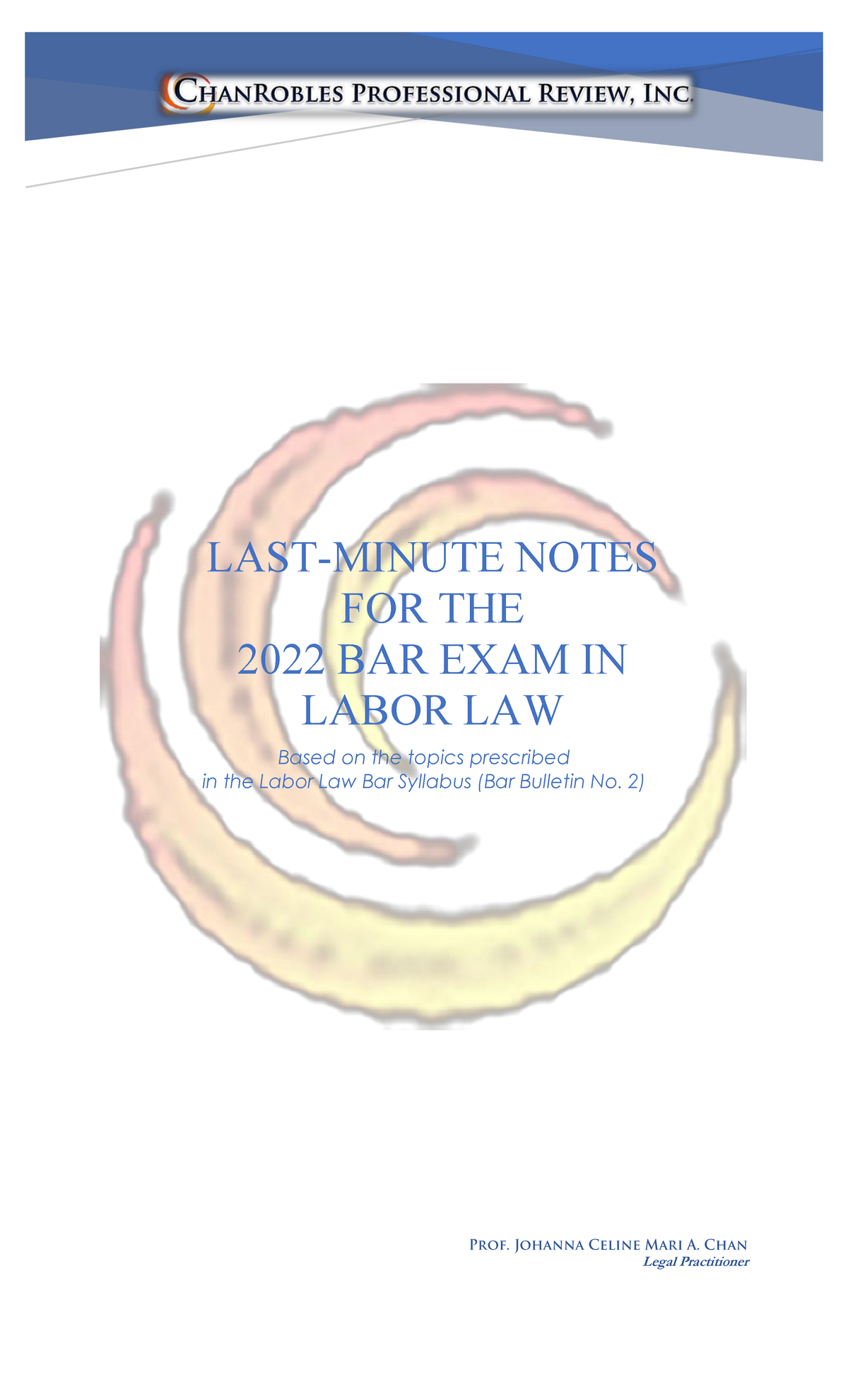 Chan LMT Labor NOV2022 - Last minute tips - LAST-MINUTE NOTES FOR THE ...