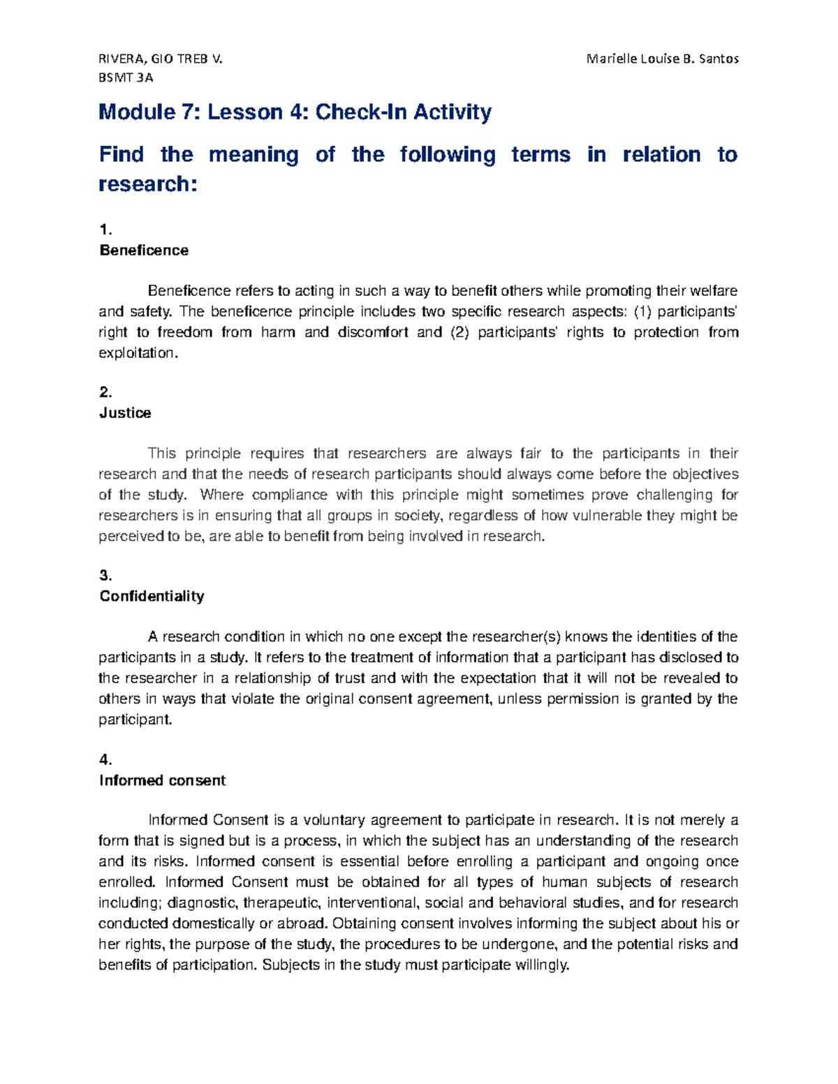Module 7 Lesson 4 Check-In Activity - RIVERA, GIO TREB V. Marielle ...
