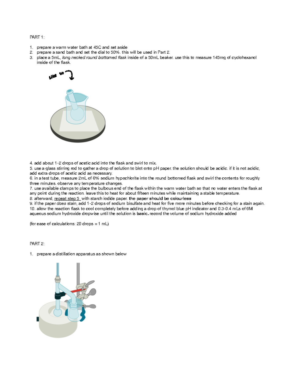 Lab Instructions Module 1 - PART 1: prepare a warm water bath at 45C ...