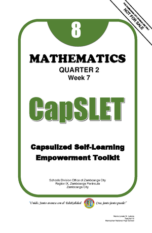 Math9 1st Quarter Assessment - Grade 9 Mathematics First Quarter ...