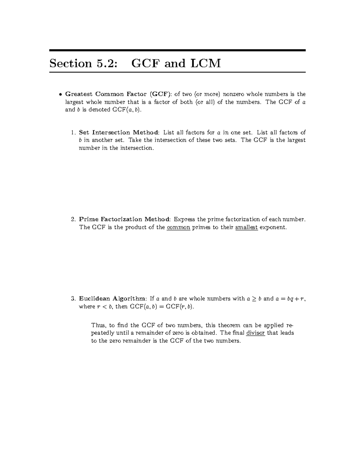 GCFAnd LCM - Explanation and practice examples about GCF and LCM ...