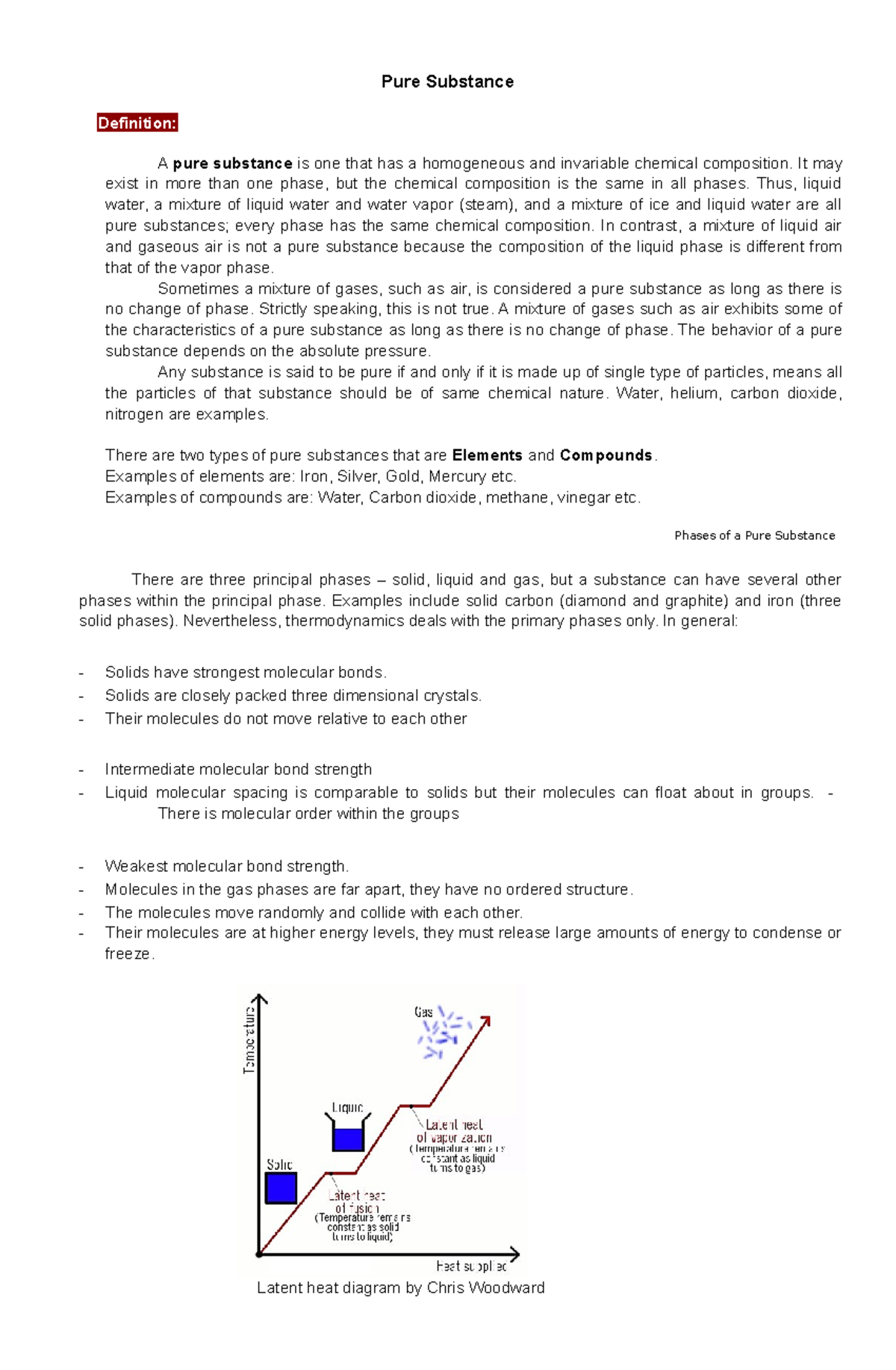 Pure Substance - Pure Substance Definition: A pure substance is one ...
