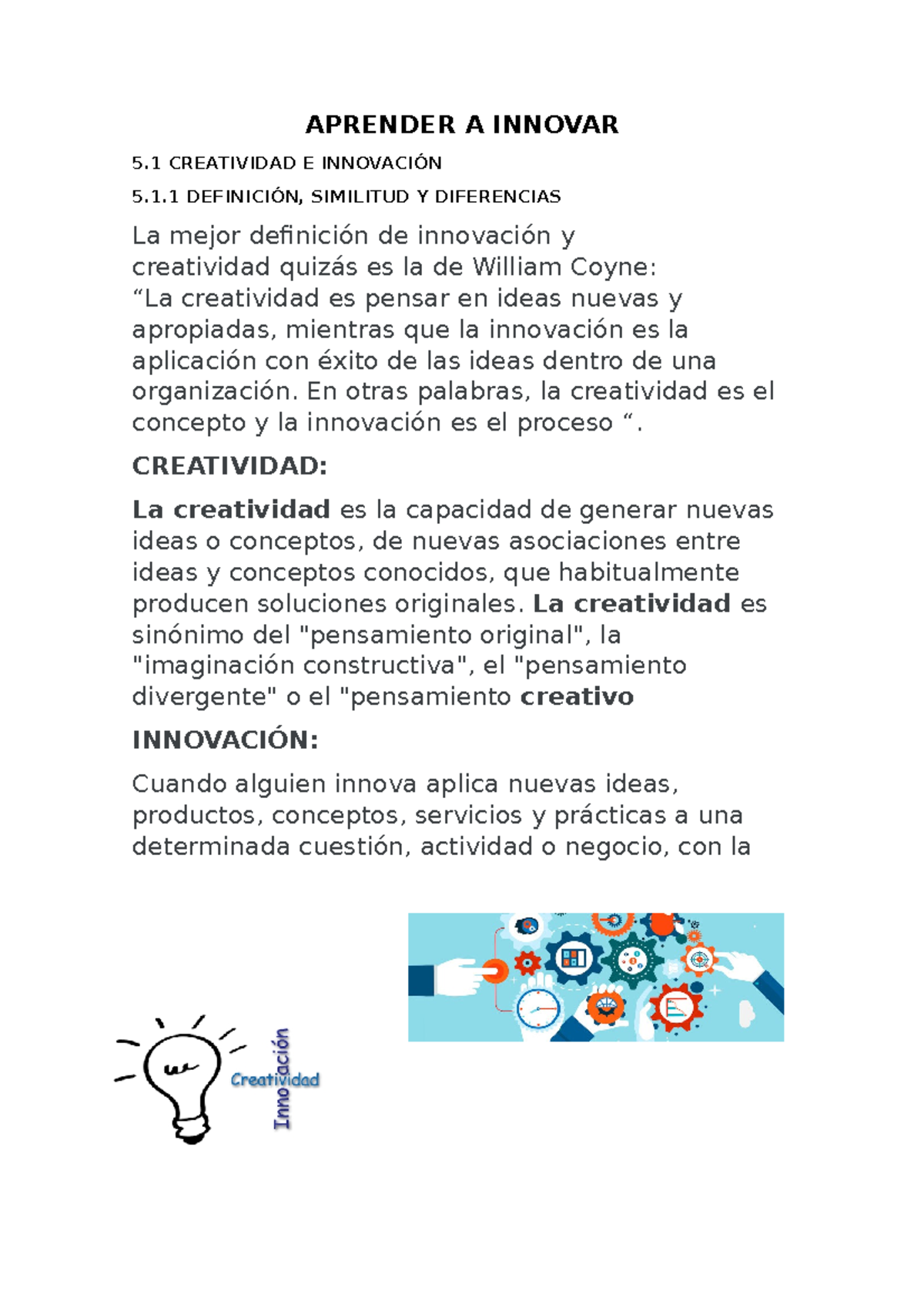Unidad 5 - Aprender A Innovar - APRENDER A INNOVAR 5 CREATIVIDAD E ...