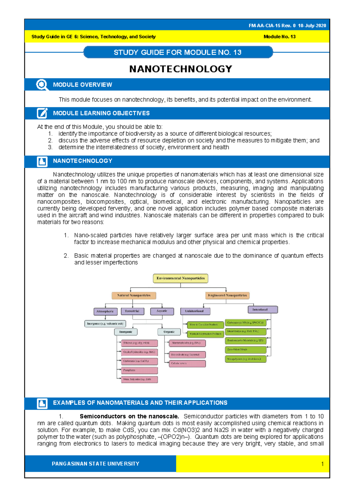 Study- Guide-13 - STUDY GUIDE FOR MODULE NO. 13 FM-AA-CIA-15 Rev. 0 10 ...