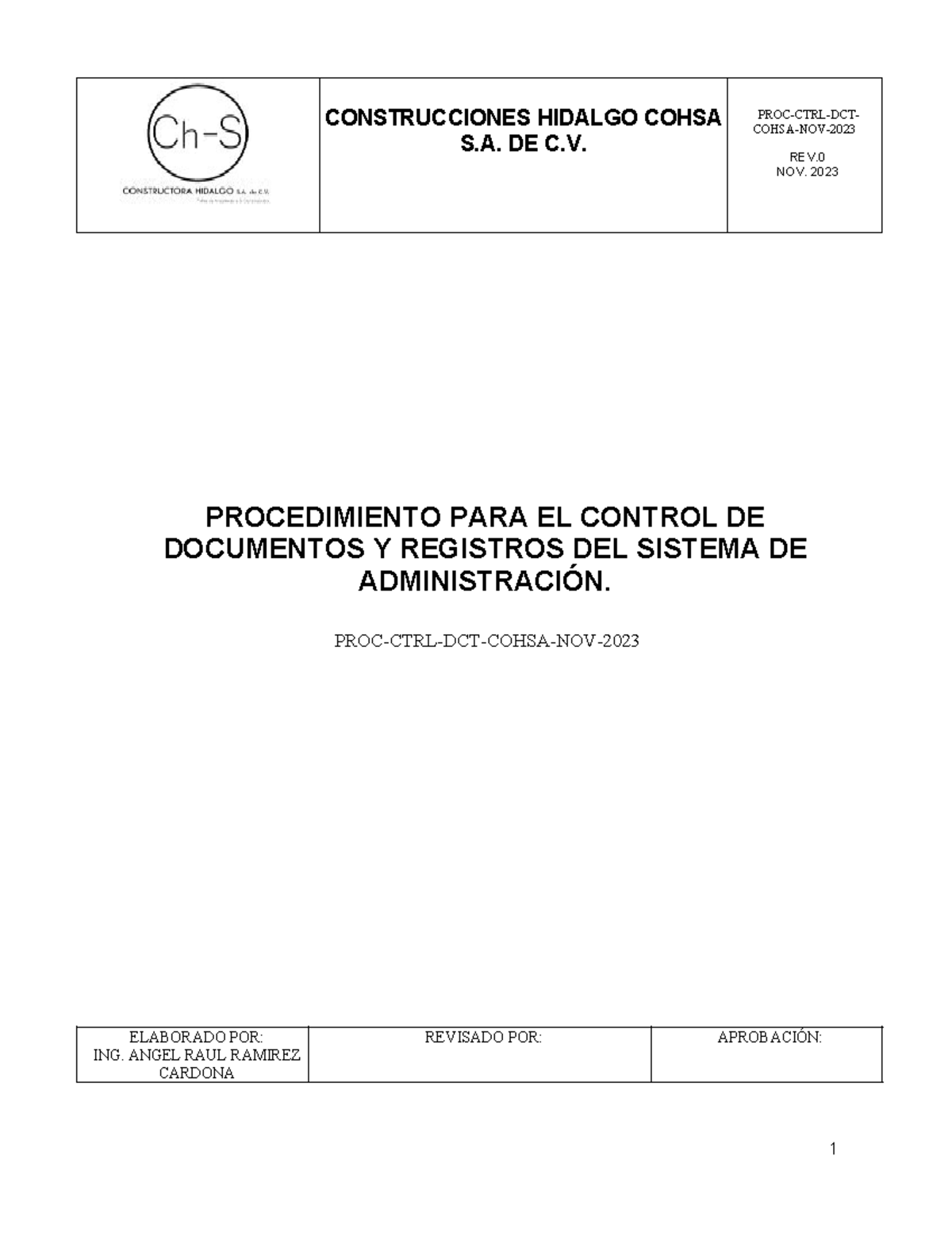 1715373790242 PROC-CTRL-DCTO-SEG- Cohsa-NOV-2023 - CONSTRUCCIONES ...
