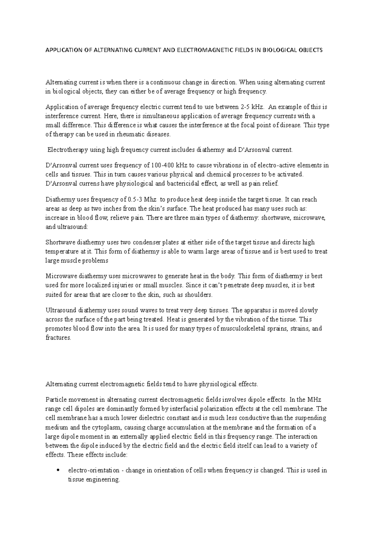 31 - Grade: 4 - APPLICATION OF ALTERNATING CURRENT AND ELECTROMAGNETIC ...