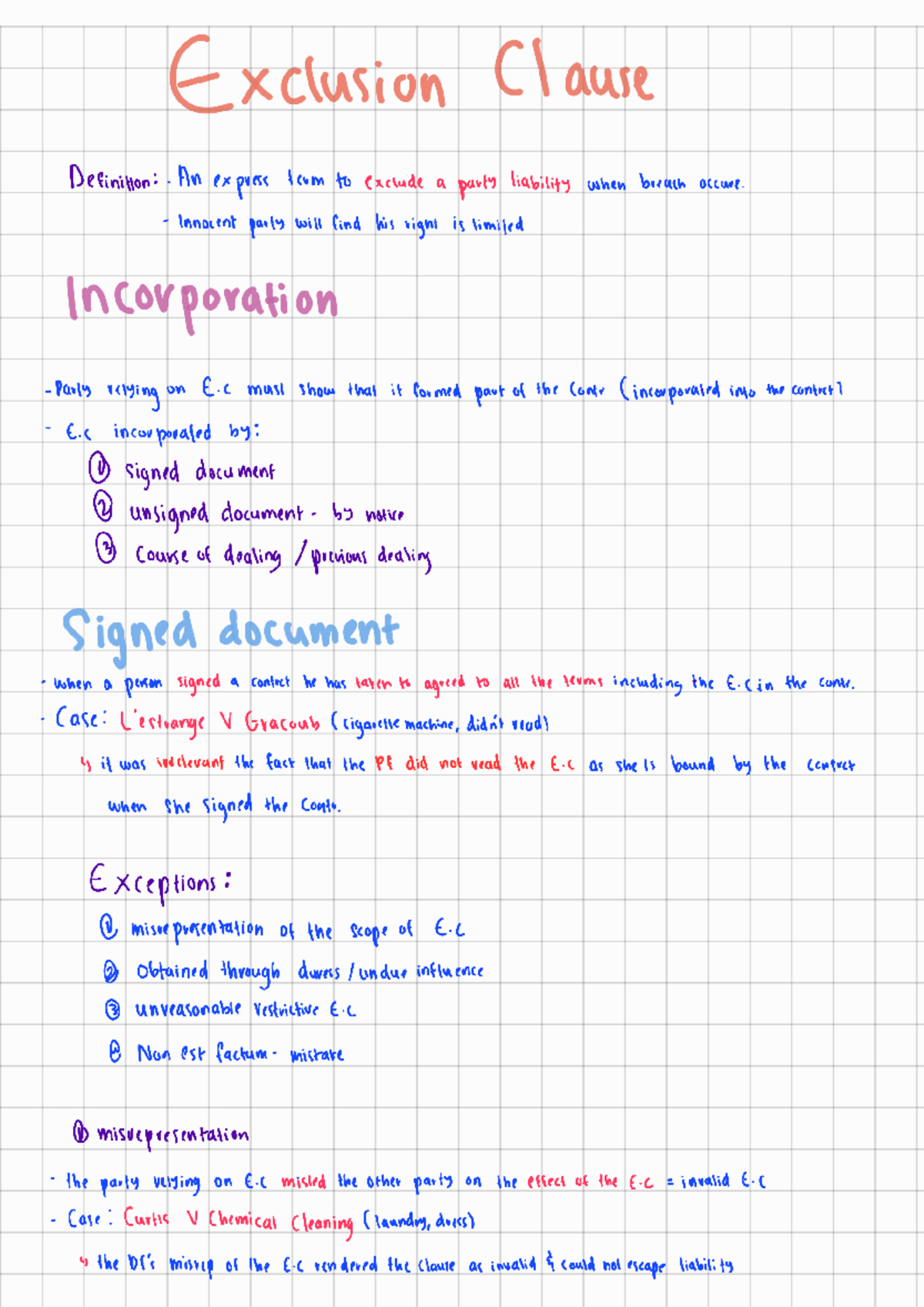 Exclusion clause - Innocent party will find his right is limited ...