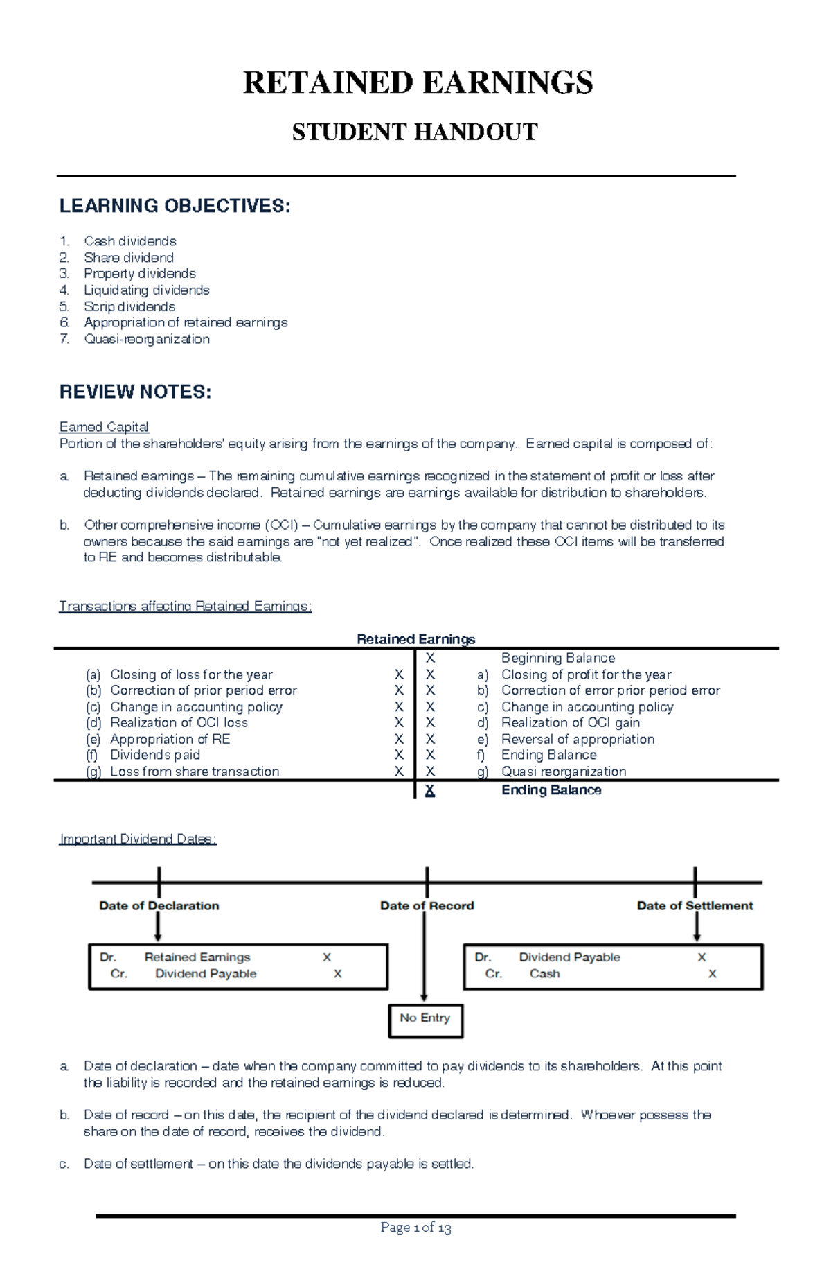 Handout - Retained Earnings - Laguna State Polytechnic University ...