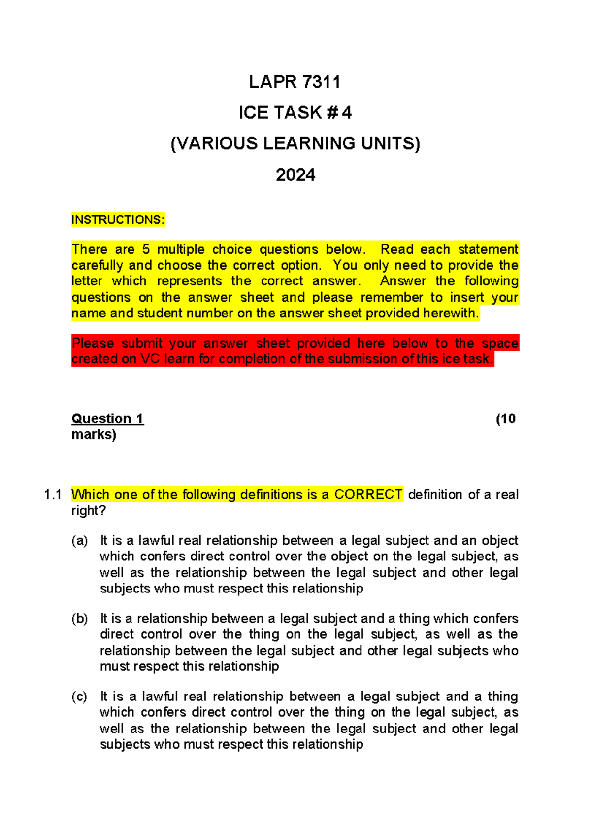 LAPR 7311 ICE TASK # 4 - 2024 - LAPR 7311 ICE TASK # 4 (VARIOUS LEARNING UNITS) 2024 ...