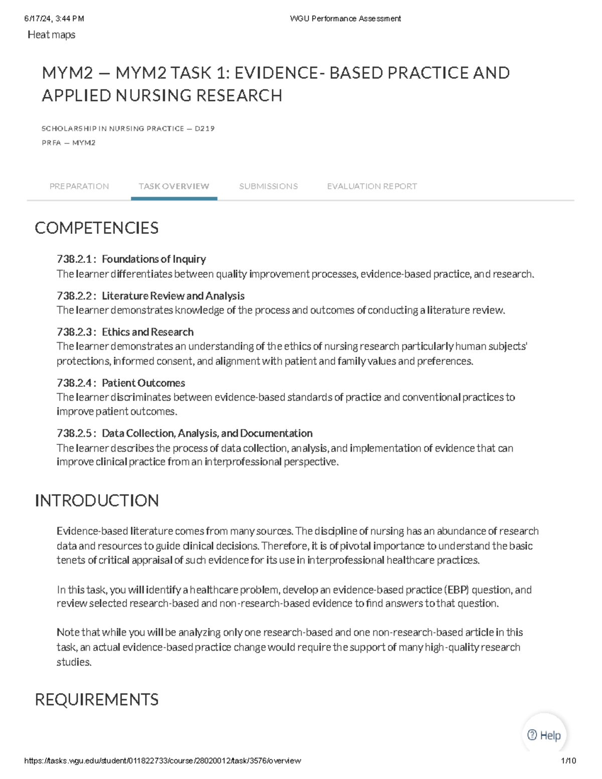 MYM2 Task 1: Evidence-Based Practice and Applied Nursing Research - Heat maps MYM2 — MYM2 TASK 1 ...