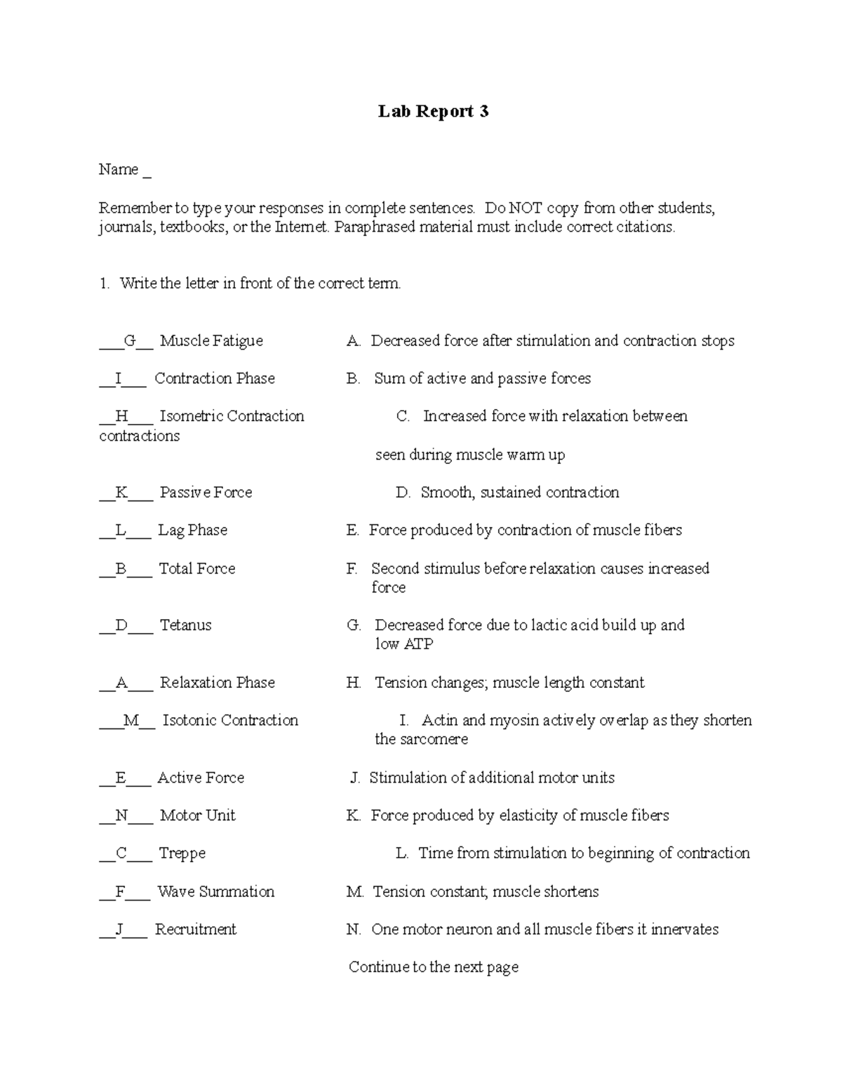 LR3 - BIOL120 - F2014-2 - Lab assignment - Lab Report 3 Name _ Remember ...
