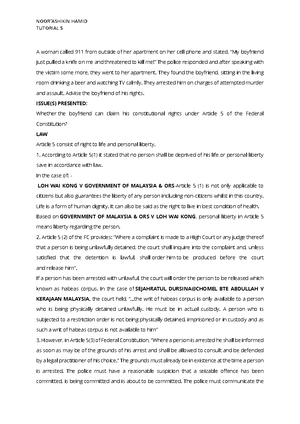 Tutorial Consti 5 - Based on section 4 (1) (b) of Sedition (Amendment ...