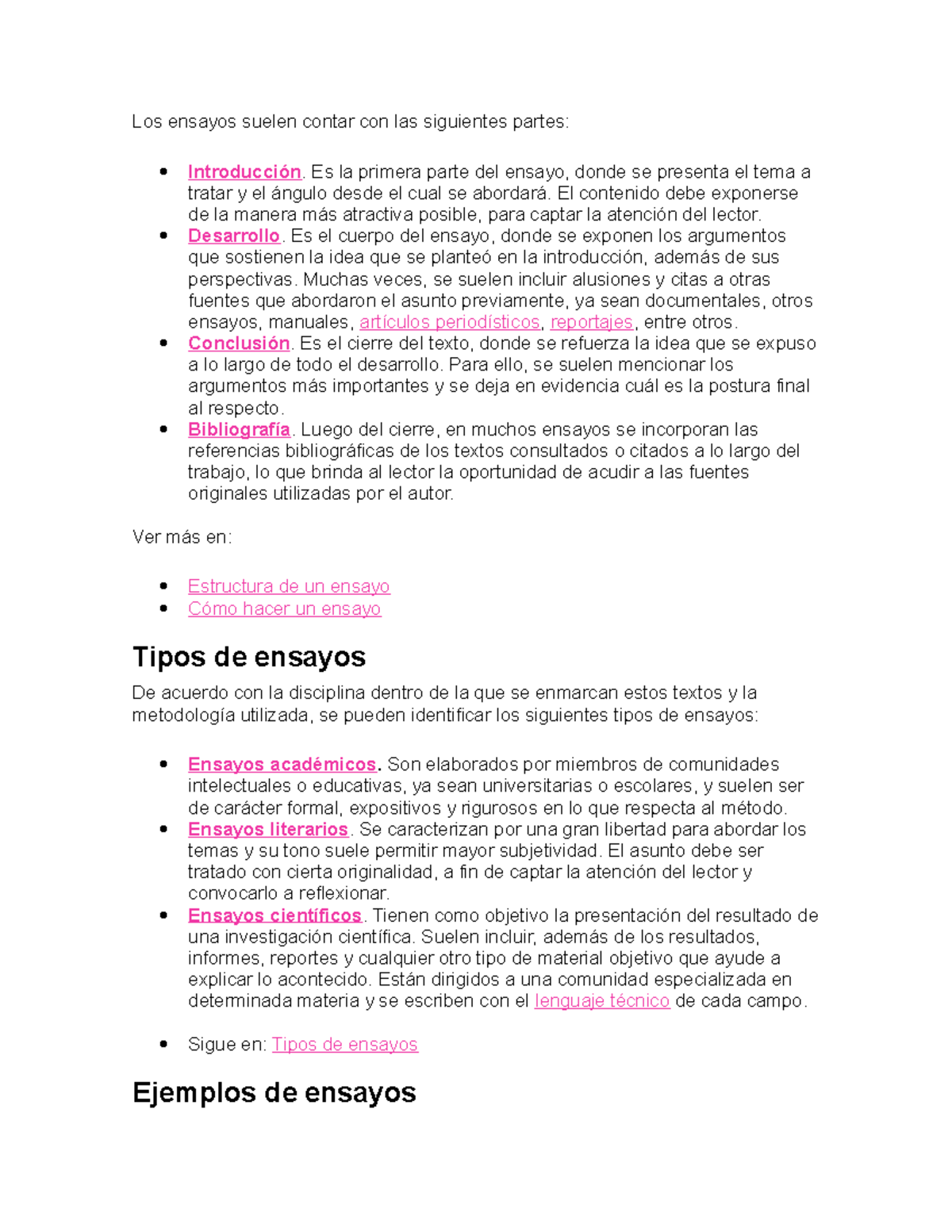 TEMA Ensayo - Los ensayos suelen contar con las siguientes partes ...