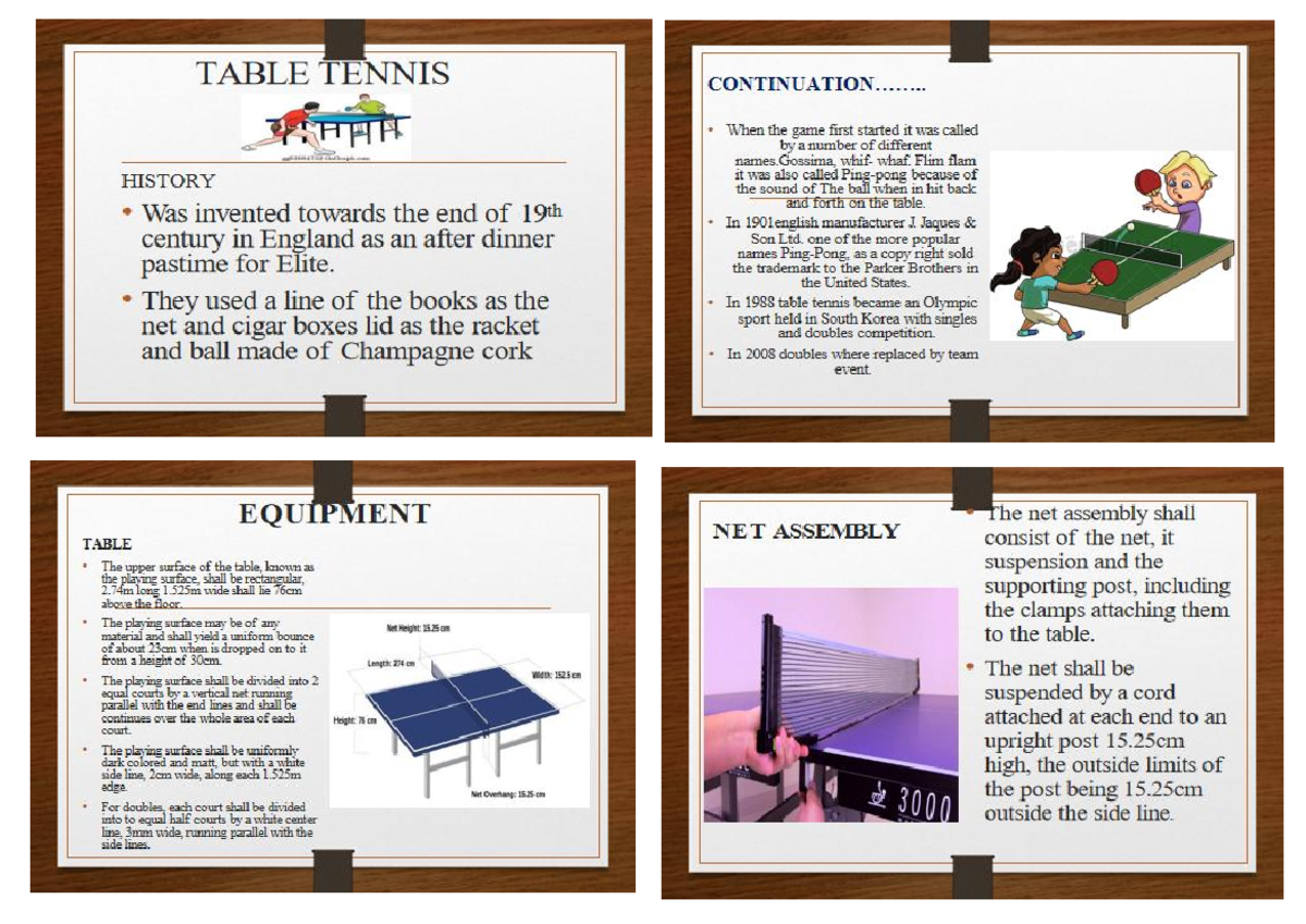 Tables tennis - KIIOO - Nursing - Studocu