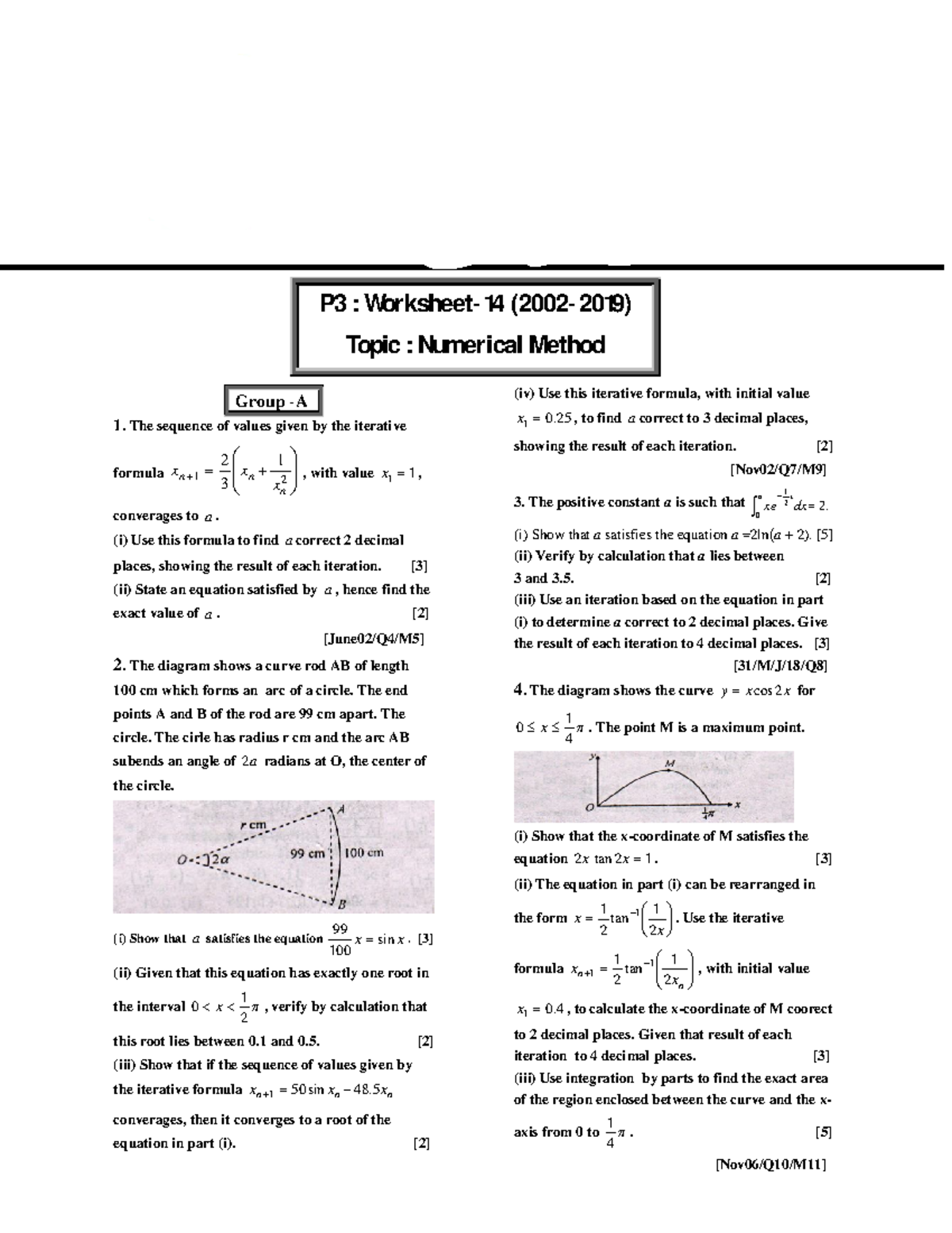 Worksheet-14- Numerical method - Samim's Tutorial (Ensures Quality Education) An O'& A' Level ...