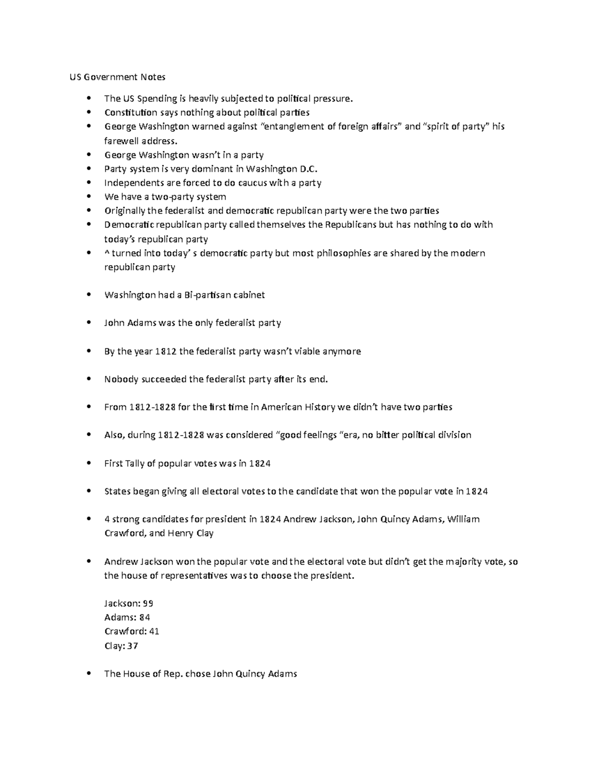 POLS 140 Note Sheet 5 - Dr. Mock - US Government Notes The US Spending ...