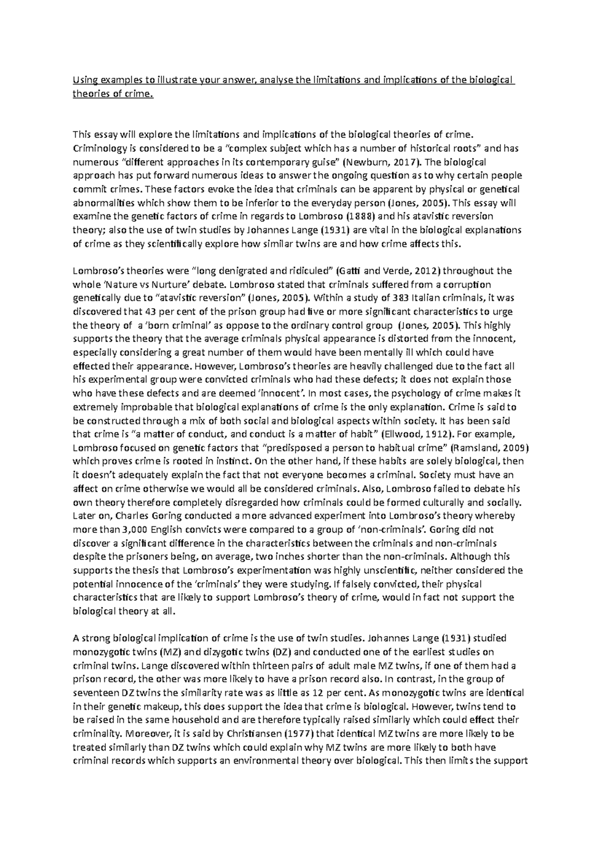 CRI1124 Essay - Helen - Using examples to illustrate your answer ...